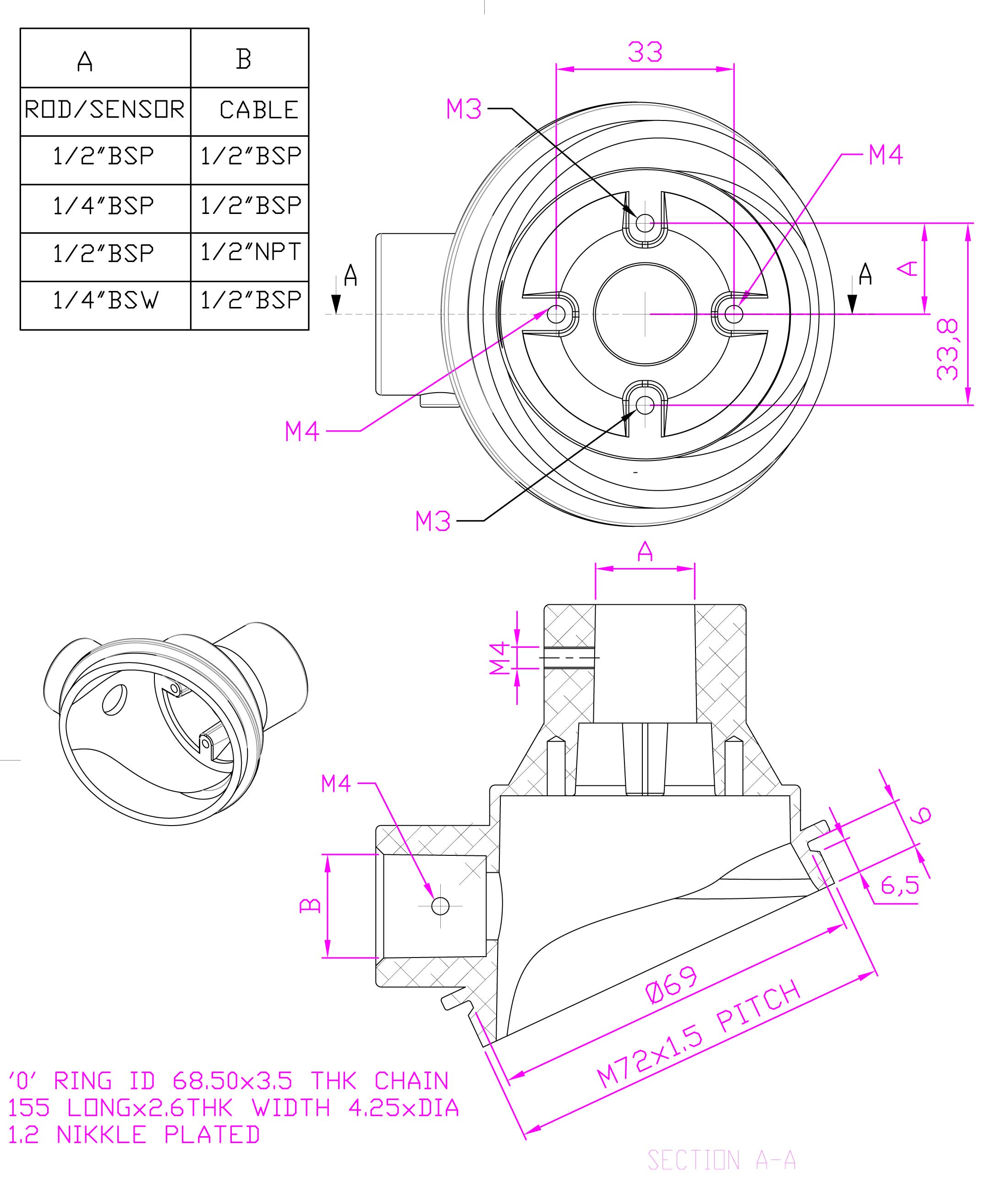 Thread Type Thermocouple head | Manufacturers | suppliers | Dealers ...